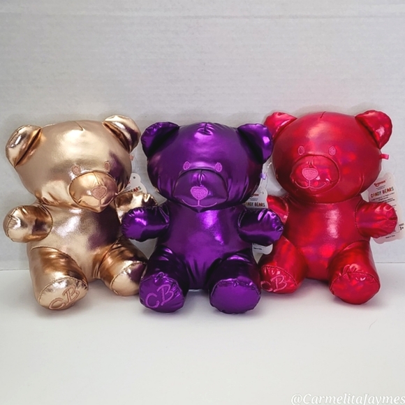 candy bears | Toys | Candy Bears 3 Pc Metallic Gold Purple Pink Gummy ...